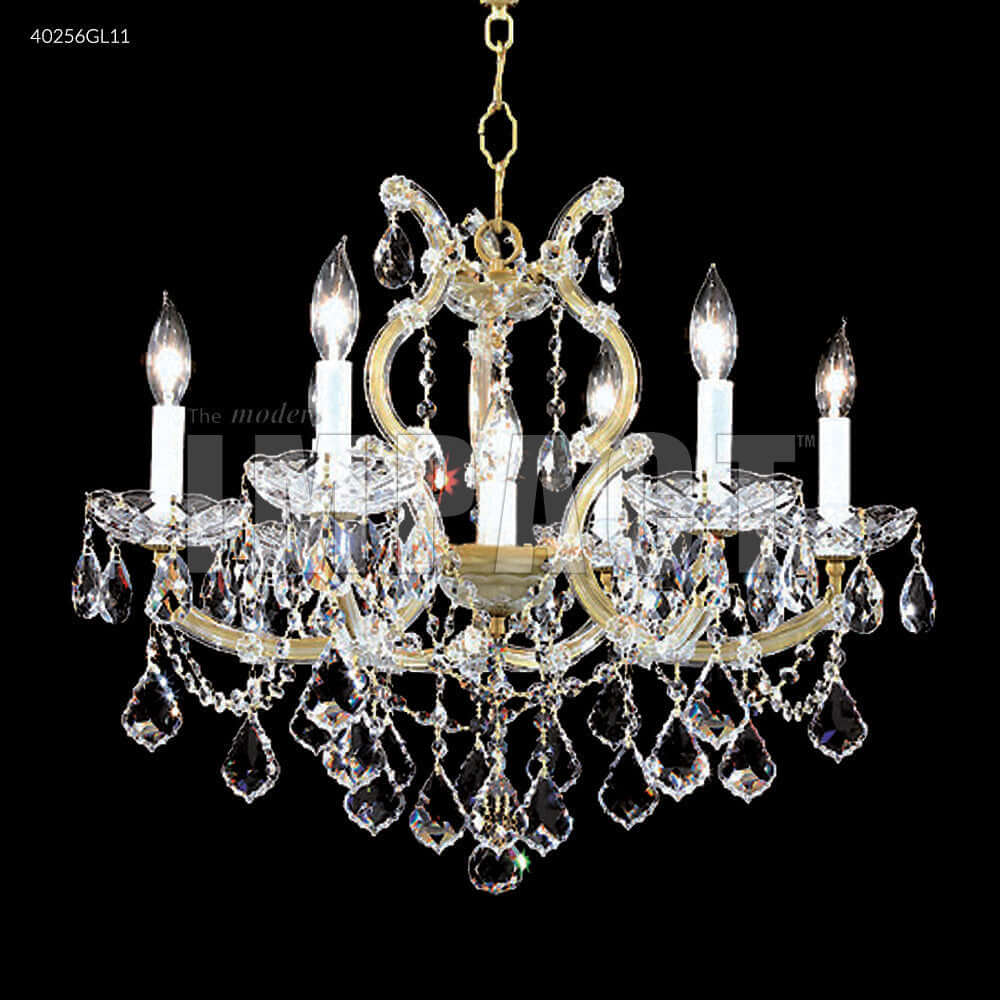 James R Moder Maria Theresa 6 Arm Austria Crystal Chandelier Gold 4025 ...